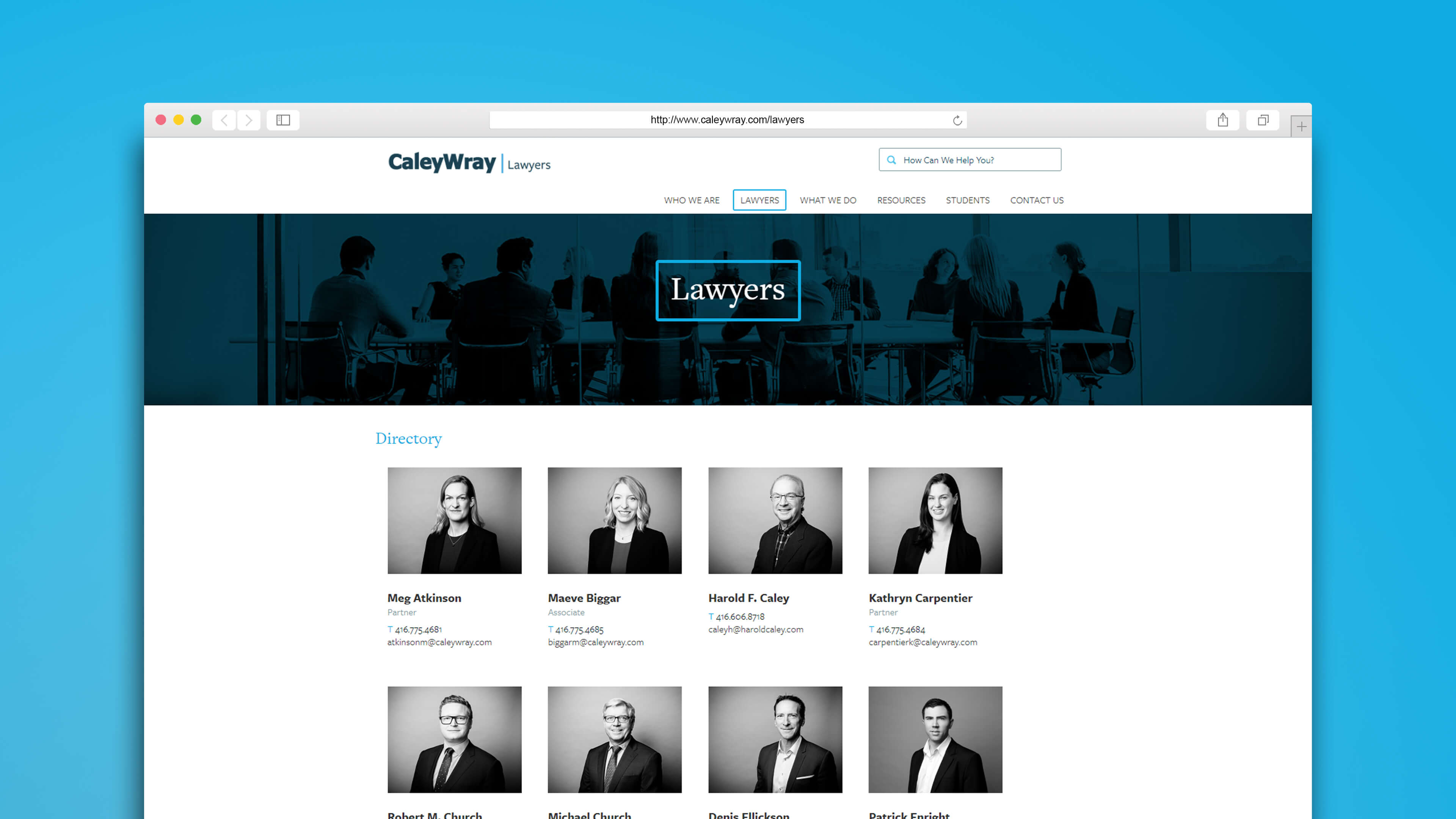 CaleyWray Lawyers: Website
