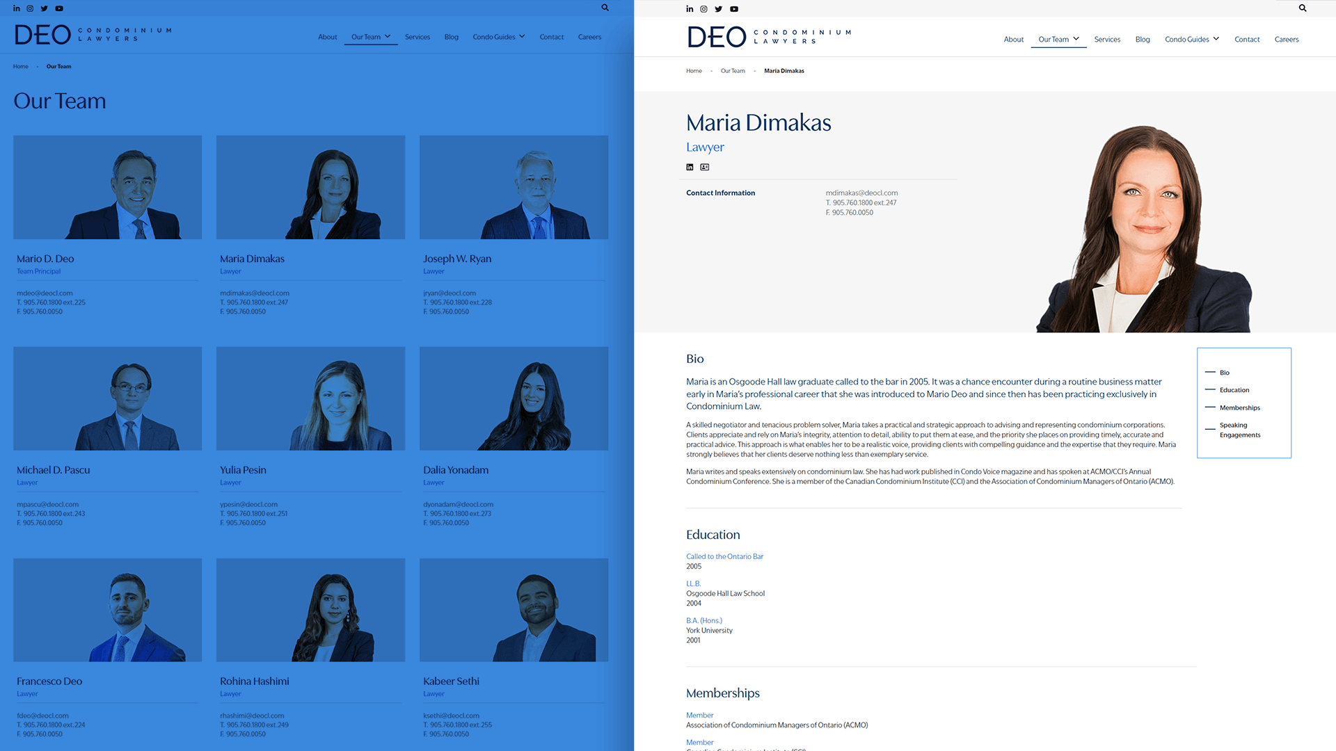 Deo Condominium Lawyers: Website Design and Development