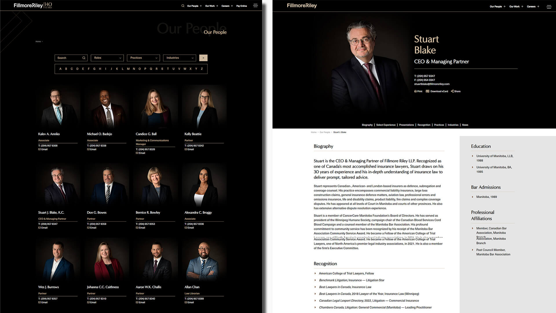 Fillmore Riley: Website Design and Development