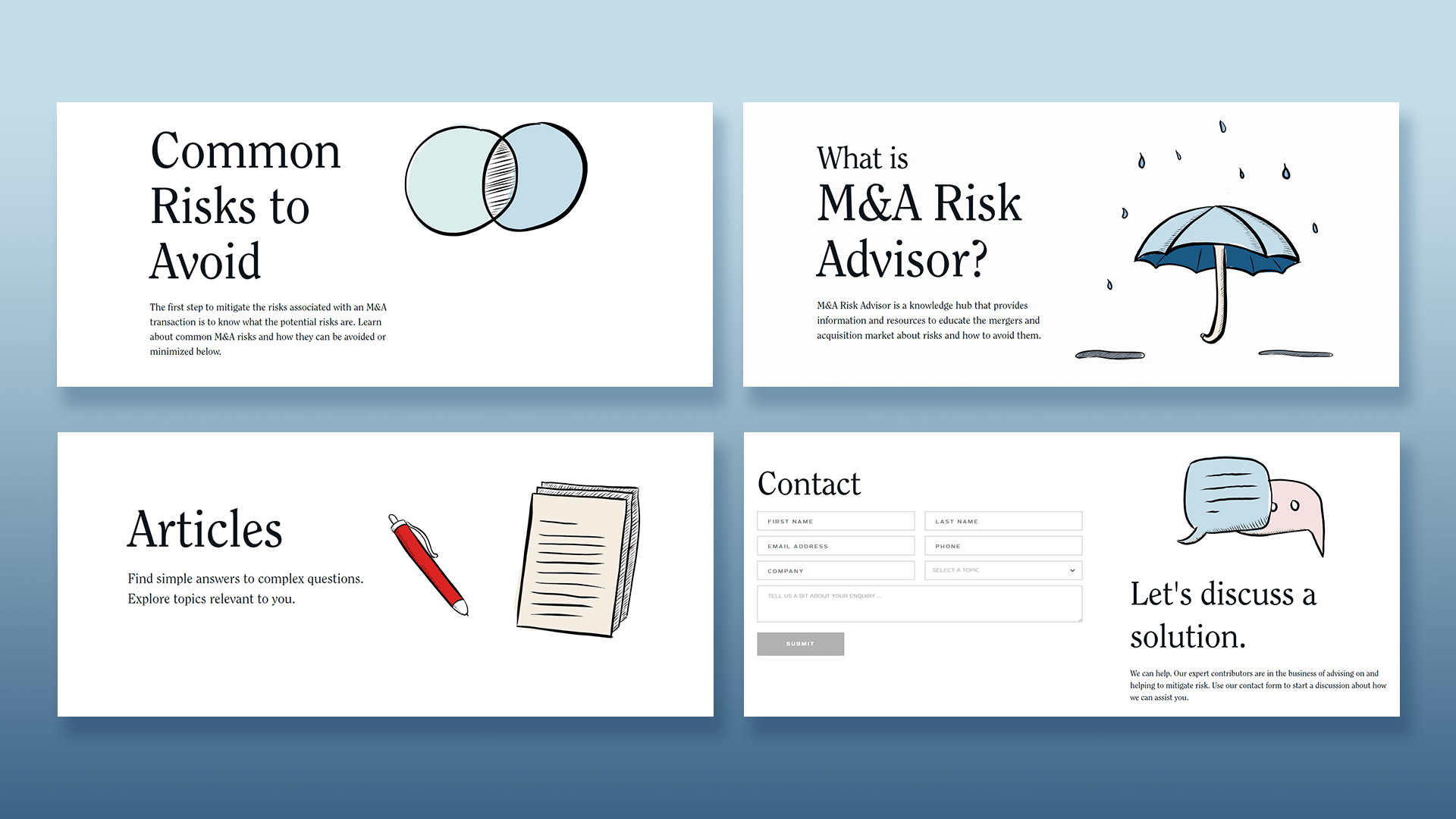 M&A Risk Advisor Content Marketing and Copywriting