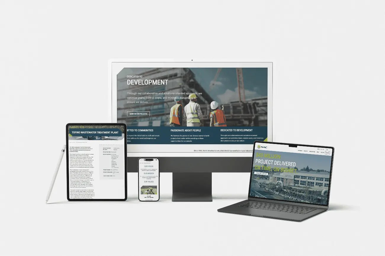 NAC - Construction Company Website Redesign