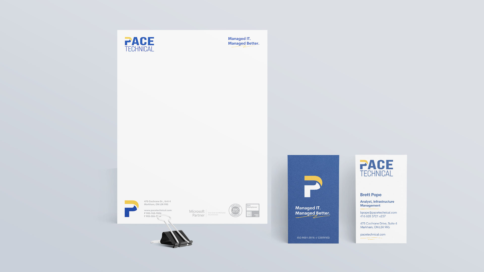 PACE Technical Stationery and Marketing Collateral
