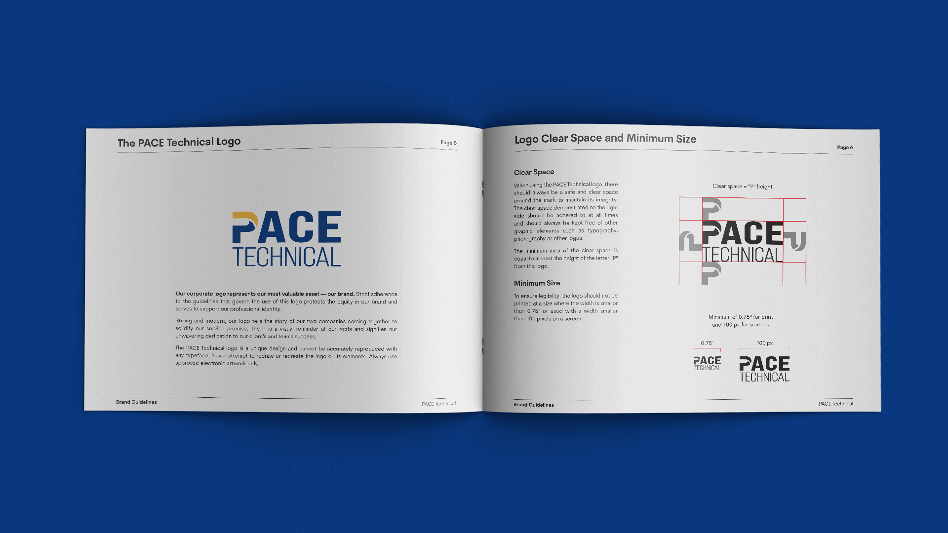 PACE Technical Logo and Visual Brand Design Cubicle Fugitive