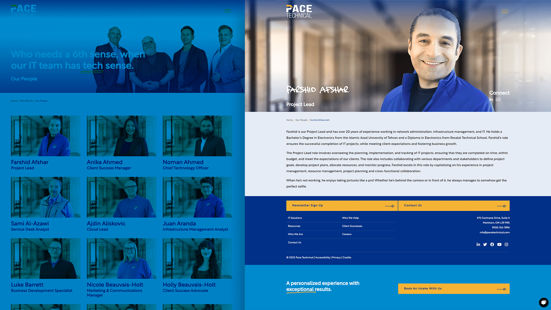 PACE Technical Website Design and Development