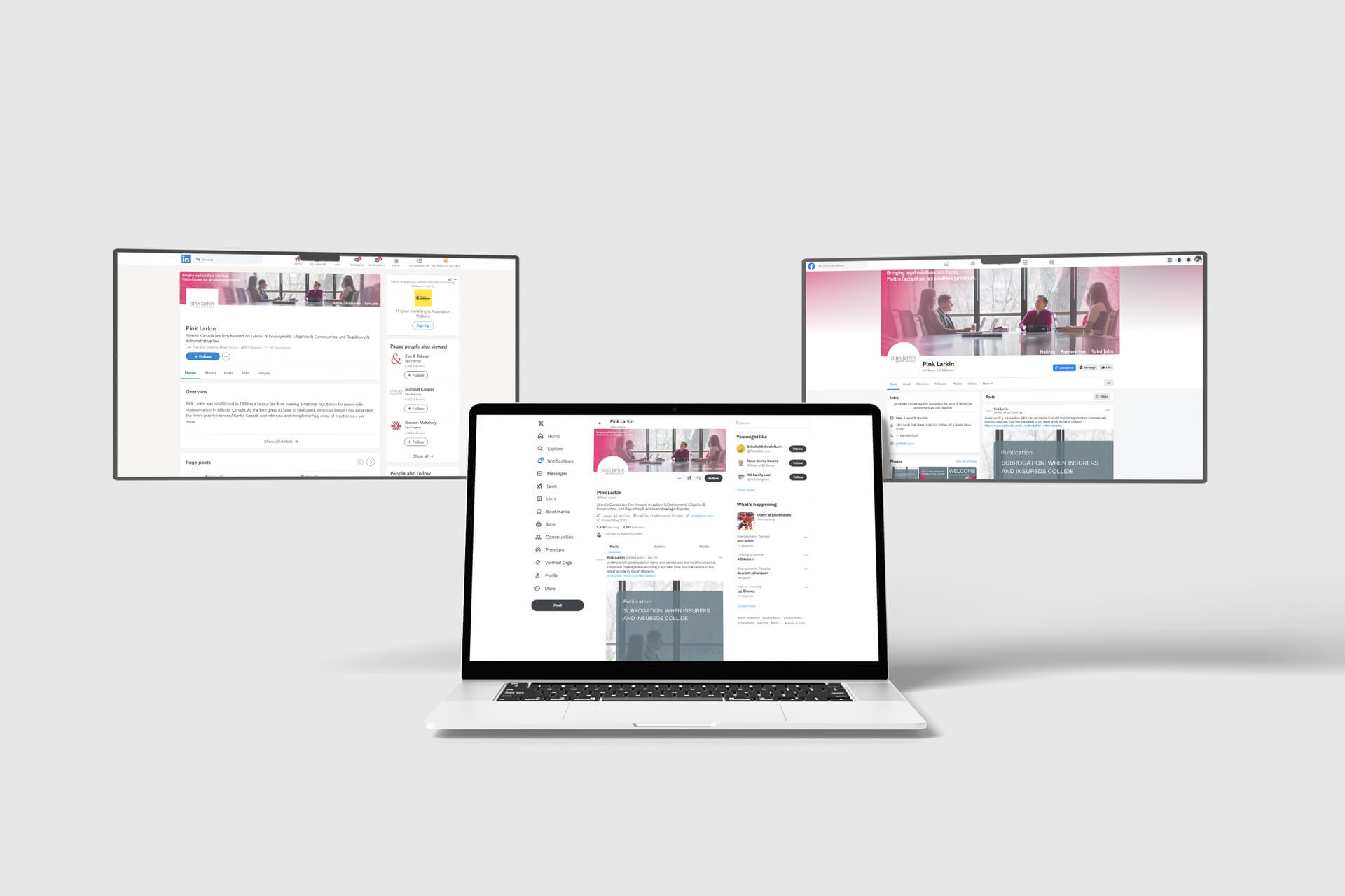 Pink Larkin's Social Media Presence Aligned With Refreshed Brand