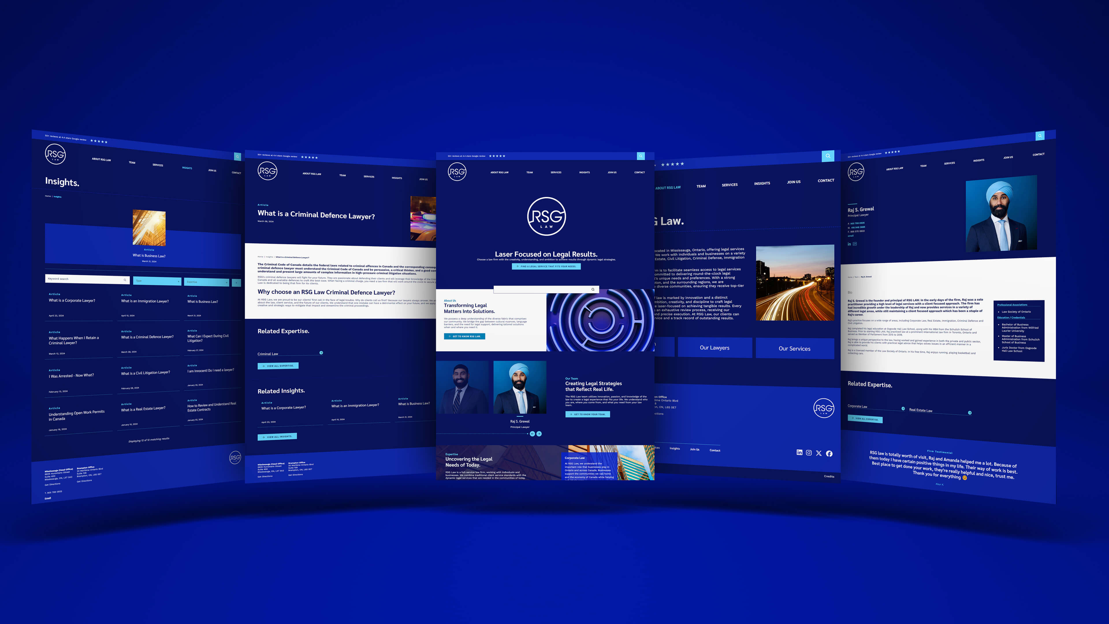 RSG Law Website Design and Development