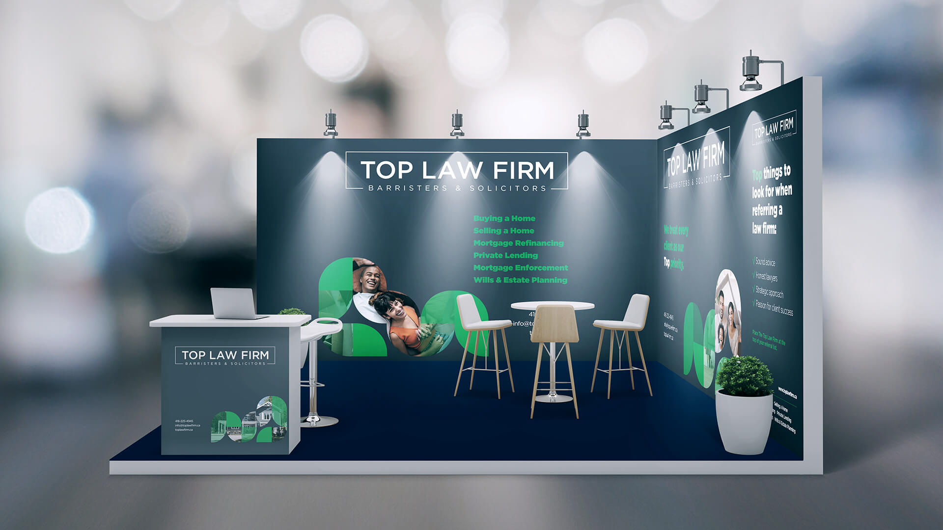 The Top Law Firm: Tradeshow Booth and Stand-up Banners