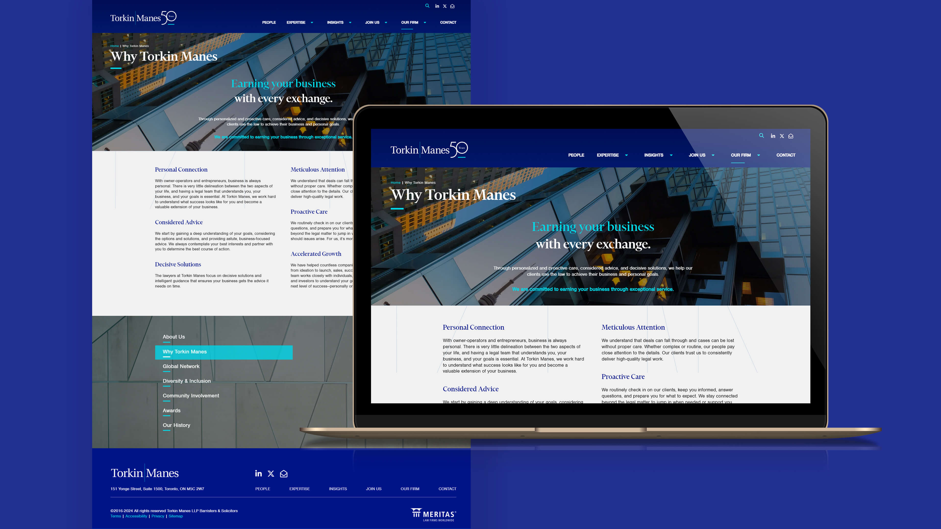Law Firm Branding Case Study: Torkin Manes 50th Anniversary