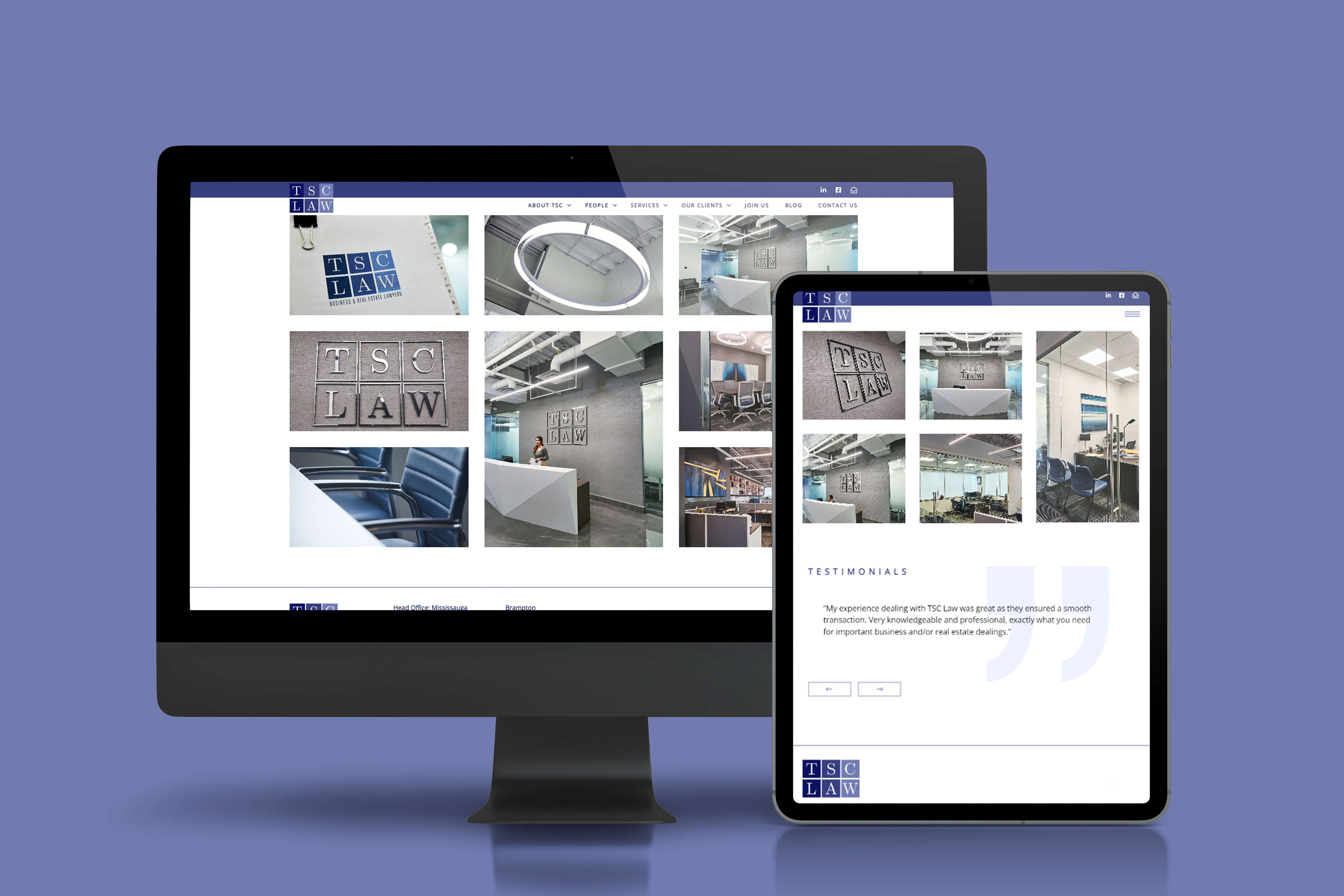 TSC Law Professional Corporation: Website Design and Development